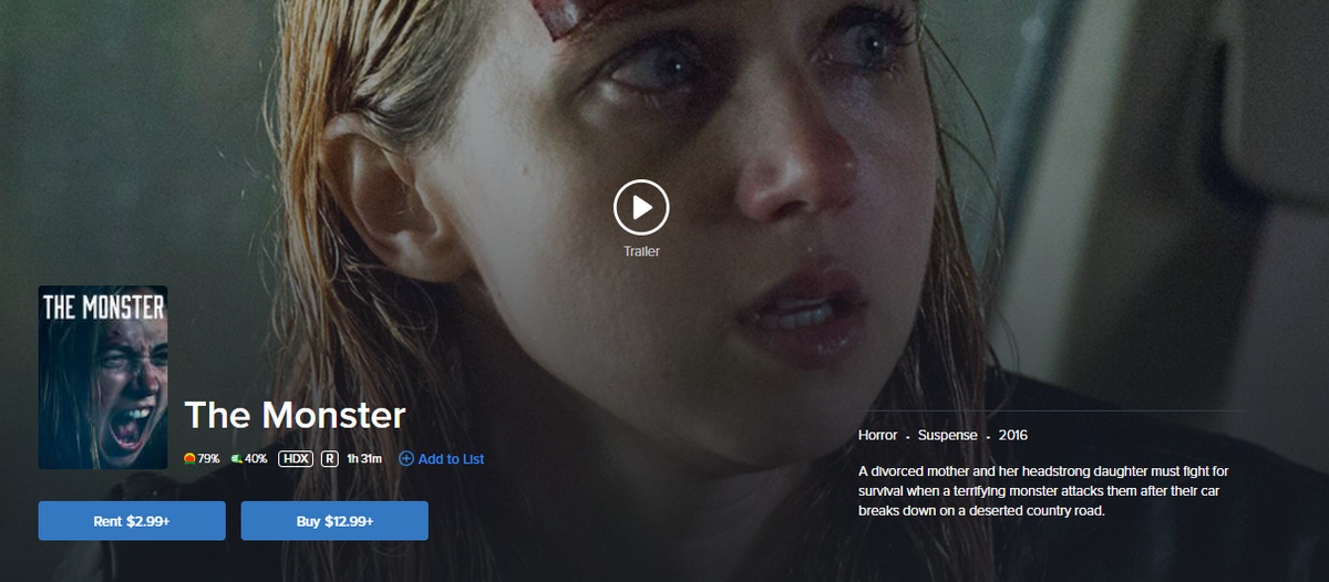 The Monster Vudu HDX Digital Code (2016) – Nick's Digital Codes