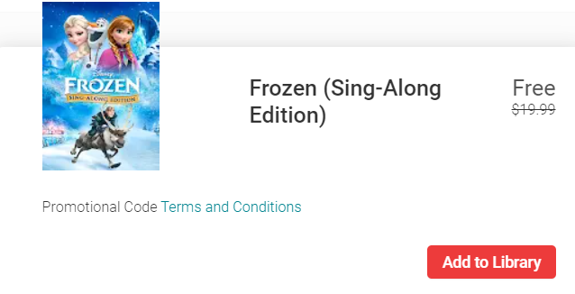 Frozen Sing-Along Edition Google TV HD Digital Code (Redeems in Google ...