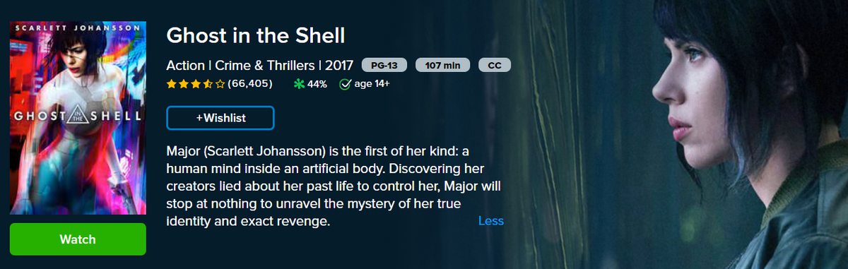 Ghost in the Shell Vudu Fandango at Home HDX Digital Code (2017) – Nick ...