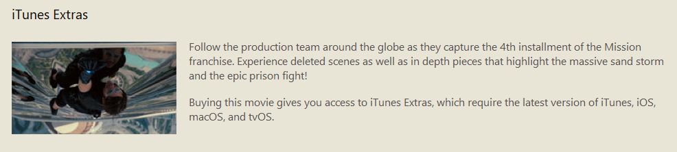 Mission: Impossible - Ghost Protocol iTunes Apple TV 4K Digital Code ...