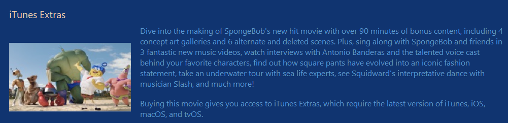 The SpongeBob Movie: Sponge Out of Water iTunes Apple TV HD Digital Co ...