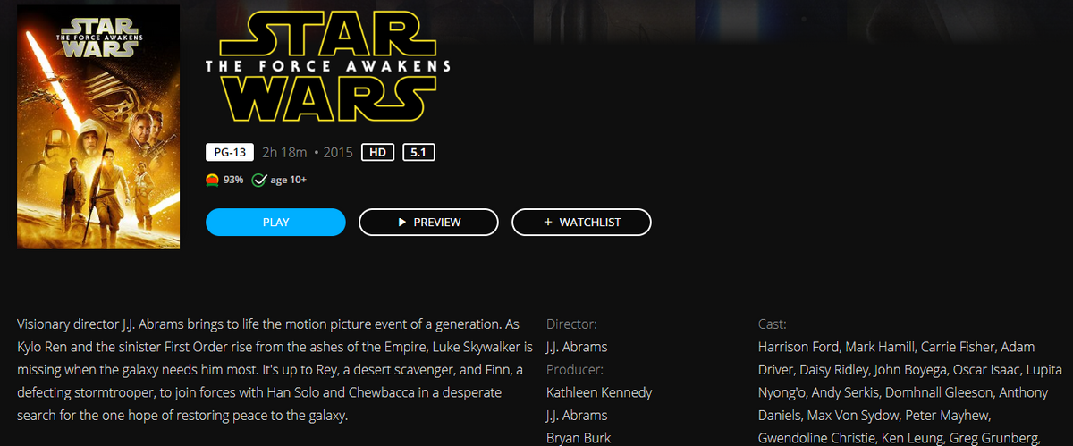 Star Wars: Episode VII - The Force Awakens HD Digital Code (2015 ...